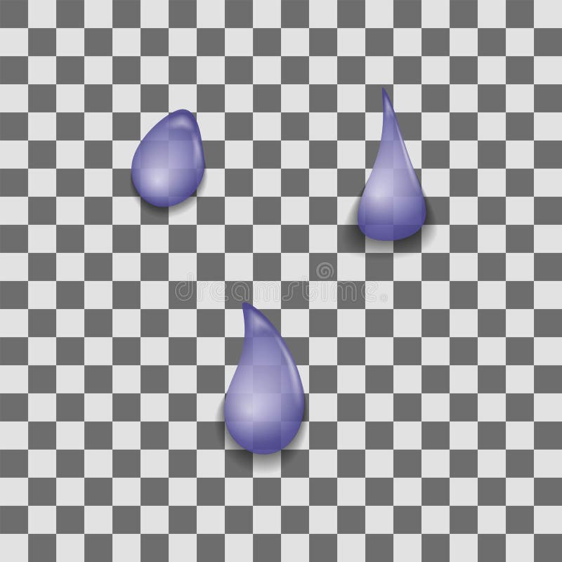 Set of 3d Transparent Water Drops. Vector Icons Stock Vector ...