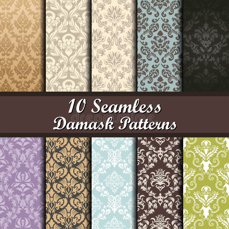 Vector Set of Ten Arabic Traditional Patterns Stock Vector ...