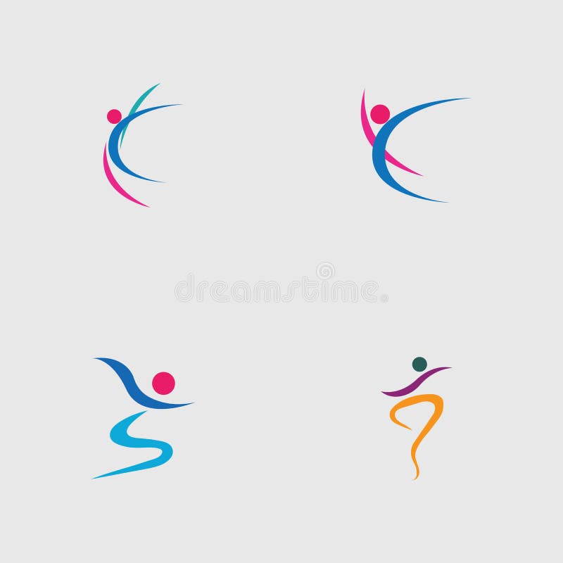 Dance Logo Vector Design Symbol Stock Vector - Illustration of trainer ...