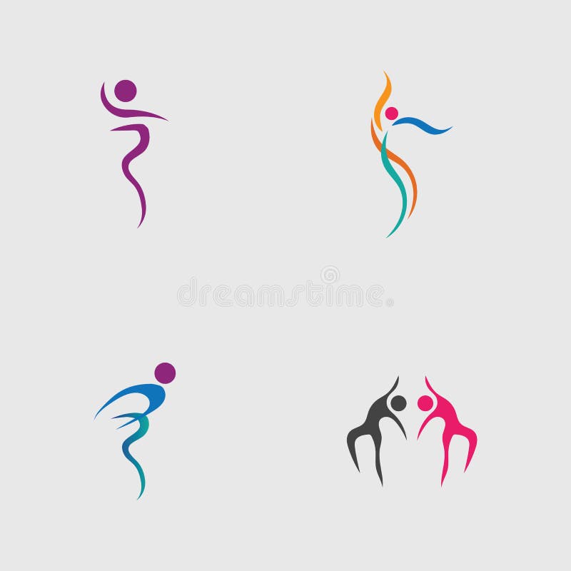 Dance Logo Vector Design Symbol Stock Vector - Illustration of ...