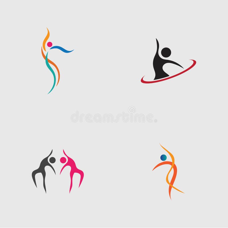 Dance Logo Vector Design Symbol Stock Vector - Illustration of ...
