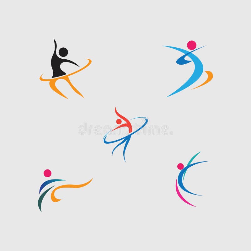 Dance Logo Vector Design Symbol Stock Vector - Illustration of studio ...
