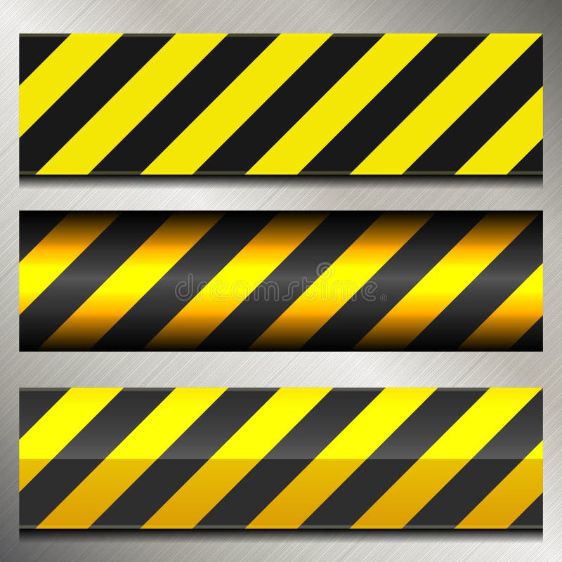 Danger Warning Signs Isolated On White Stock Illustration ...