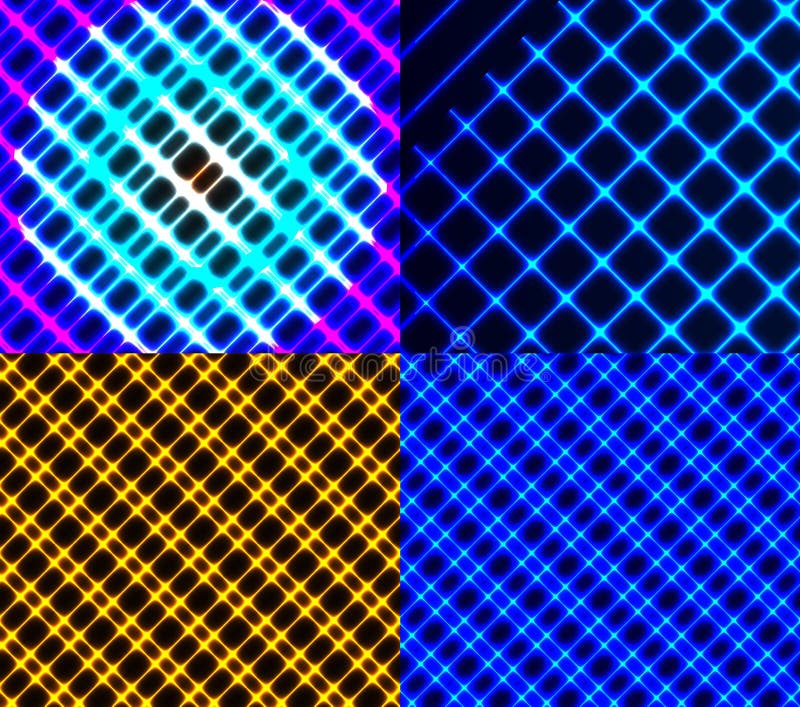 Set of Dark Abstract Spectrum Background Lines. Stock Vector ...