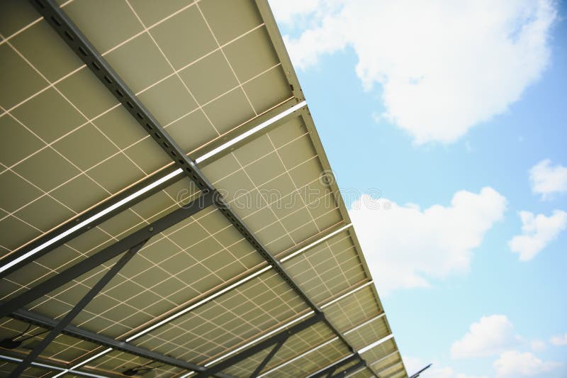 A Set of Dark Blue Solar Panels Stock Photo - Image of renewable ...
