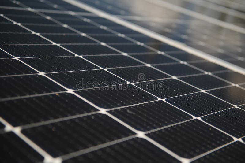A Set of Dark Blue Solar Panels Stock Photo - Image of solar ...