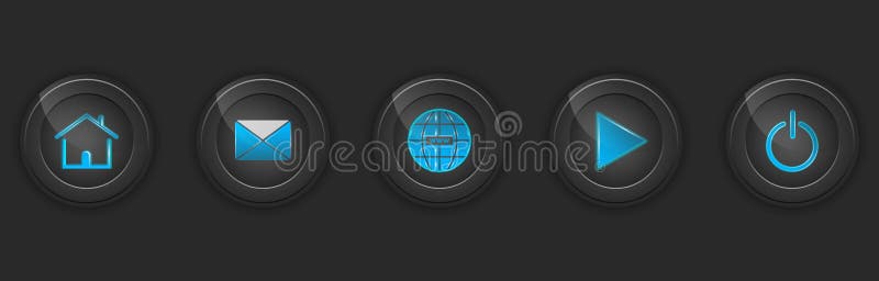 Set of dark web buttons stock vector. Illustration of idea - 21969665