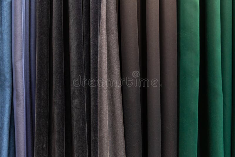 Set of Dark Multi-colored Dense Fabrics of Uniform Texture. Stock Image ...