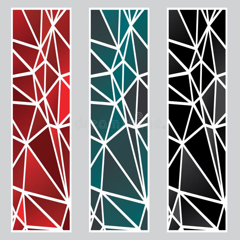 Dark Polygonal Banners stock vector. Illustration of blue - 115644224