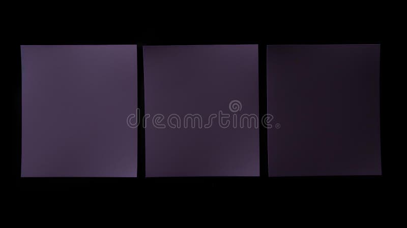Set of Dark Purple Square Paper Notes on a Black Background ...