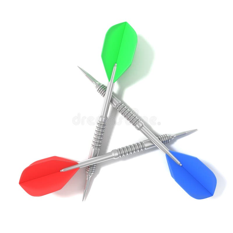 Green dart on green target stock illustration. Illustration of middle ...