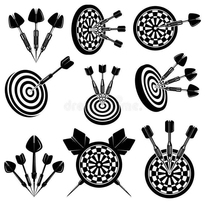 Set of Darts and Design Elements. Design Element for Logo, Emblem, Sign ...