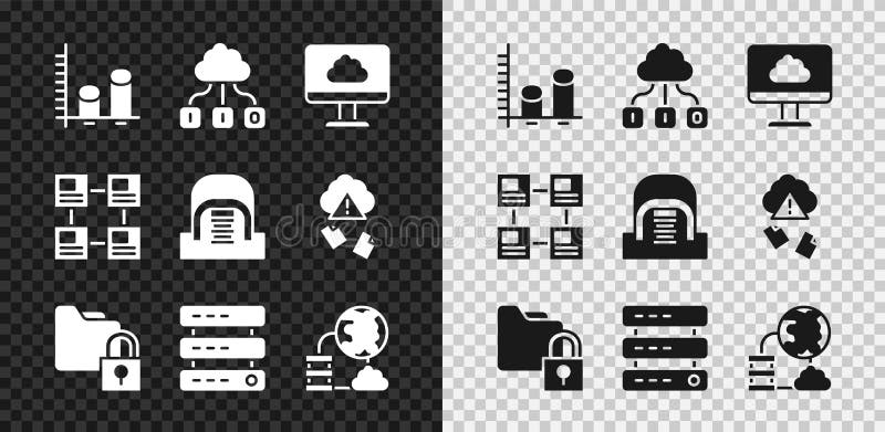 Set Data Analysis Cloud Technology Data Transfer Folder And Lock Server Data Web Hosting