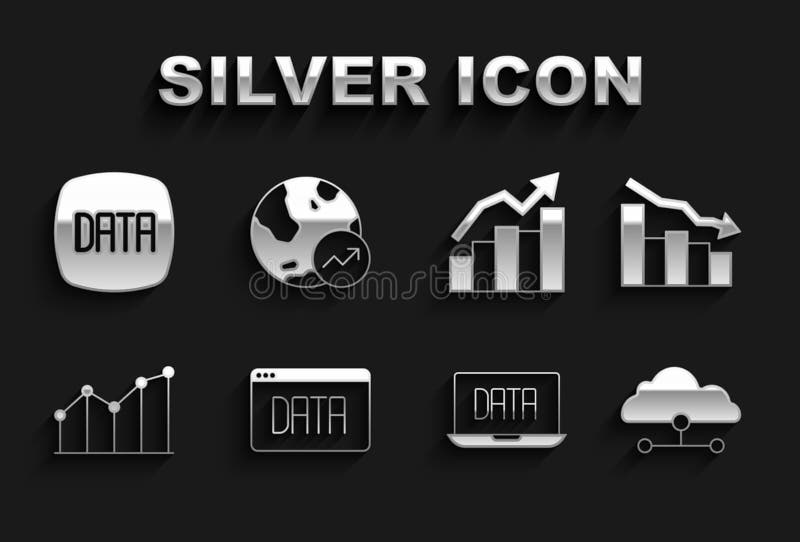 Set Data Analysis, Financial Growth Decrease, Network Cloud Connection, Pie Chart Infographic ...