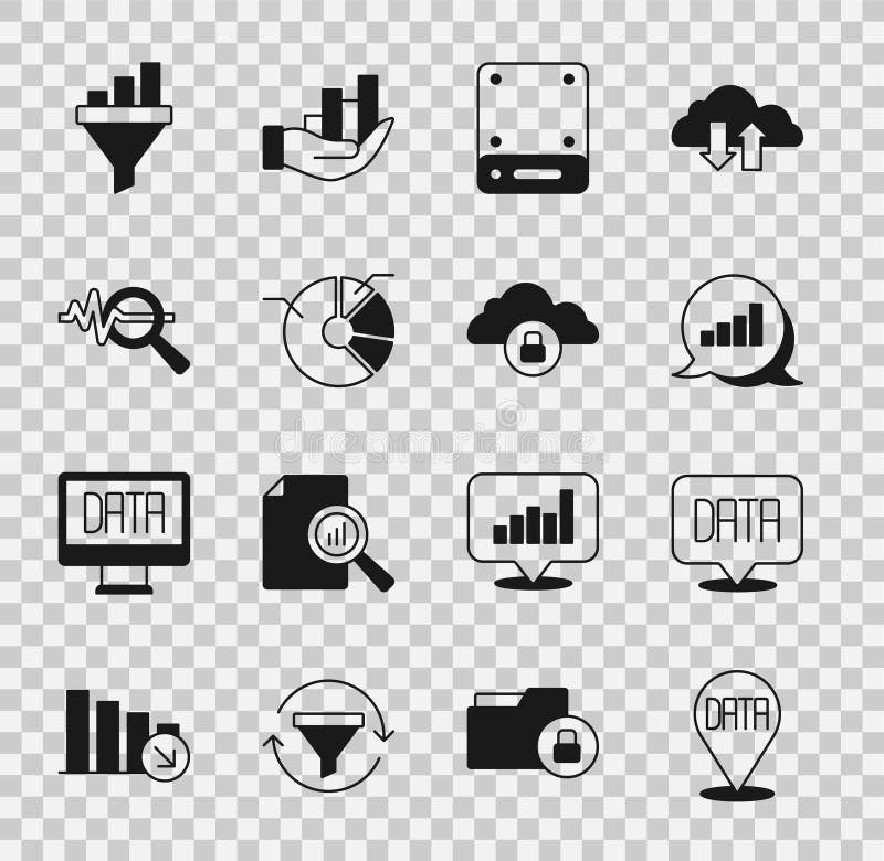 Set Data Analysis, Pie Chart Infographic, Server, Search Data, Sales Funnel with and Cloud ...