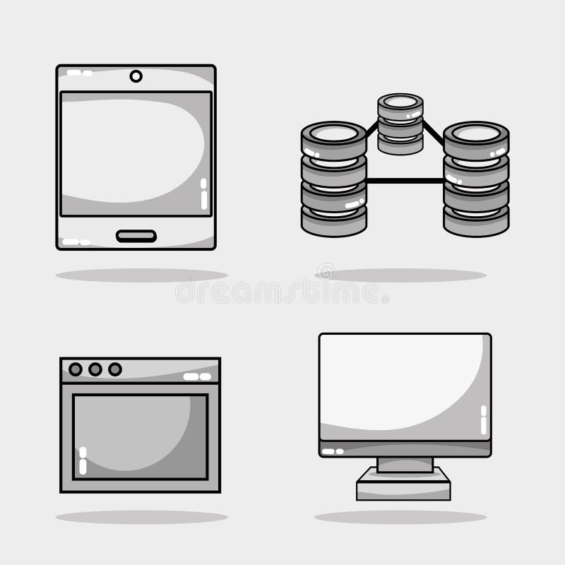 Data Center Server Network Technology Stock Vector Illustration Of