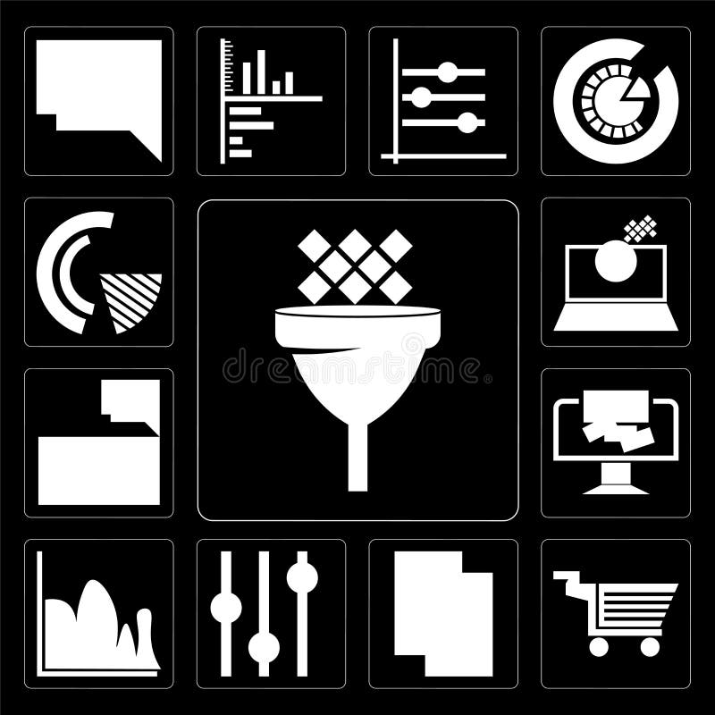Set of Data Funnelling, Global Cart Interface, Windows, Box Plot Chart Multiple Variable ...