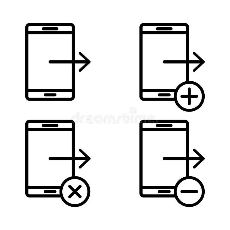Set of Data Storage Smartphone Icons. Element of Phone Icons for Mobile ...