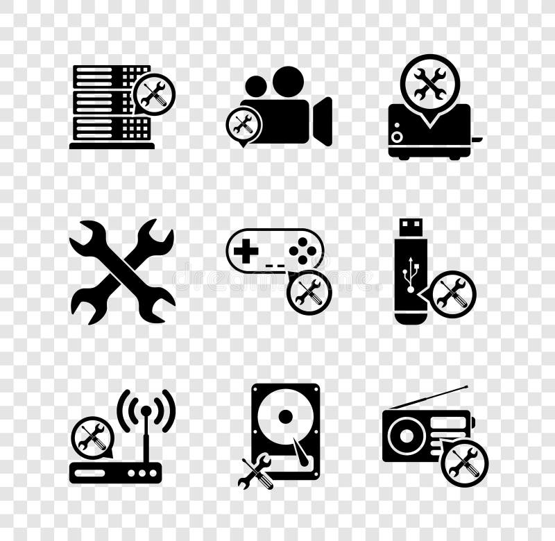 Set Database Server Service, Video Camera, Toaster, Router Wi-fi, Hard ... Set Database Server Service, Video Camera, Toaster, Router Wi-fi, Hard ...