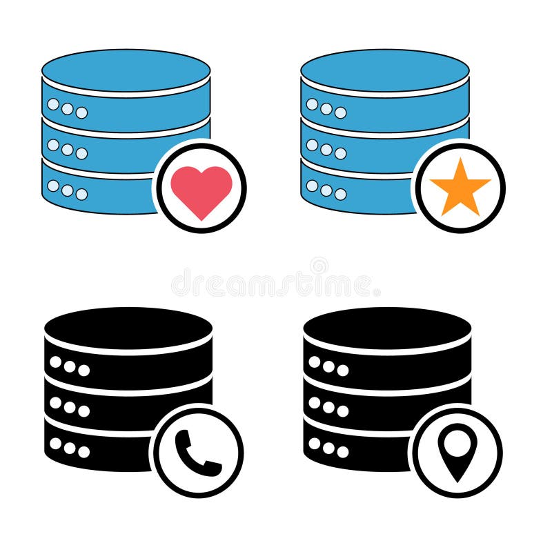 Database Storage Icon With Shadow Internet Network Server Cloud Data Symbol Connection System