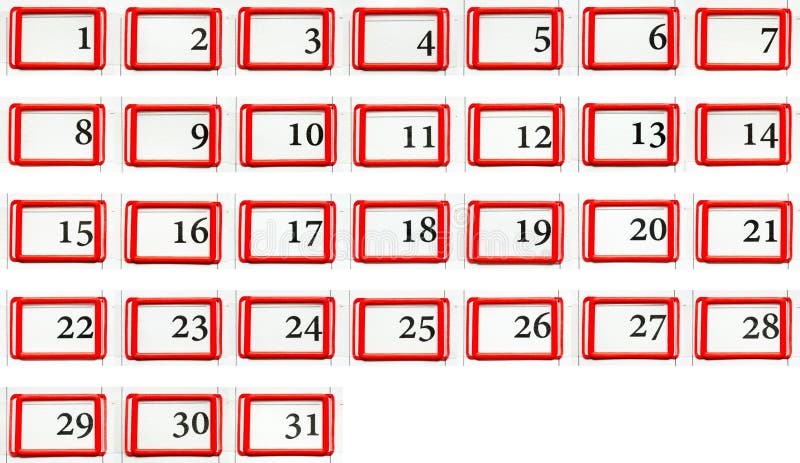 Set of dates stock photo. Image of note, full, numbers - 82820134