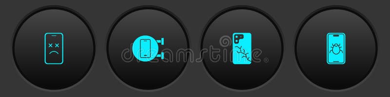 Set Dead Mobile, Phone Repair Service, Mobile with Broken Screen and ...