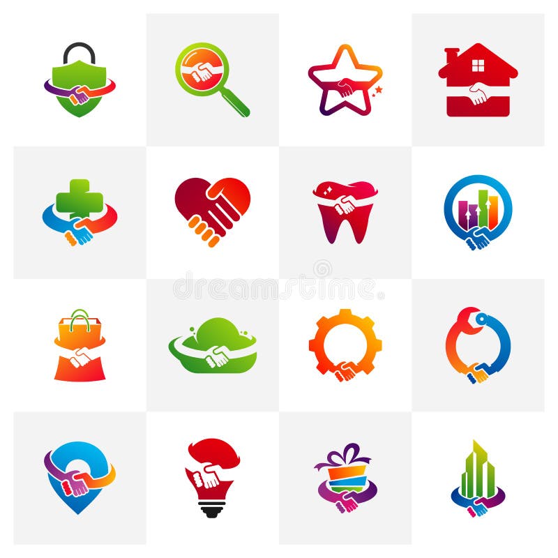 Set of Deal Logo Vector Template, Creative Deal Logo Design Concepts ...