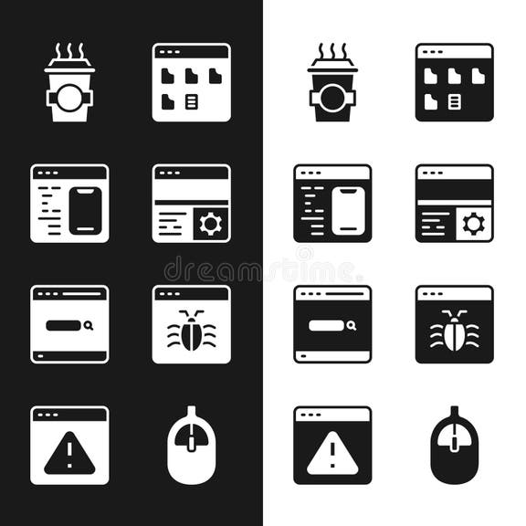 Set Debugging, Software, Coffee Cup To Go, Browser Files, Search Engine, System, Computer Mouse ...