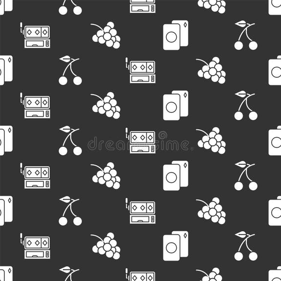 Set Deck of Playing Cards, Casino Slot Machine with Cherry, Slot ...