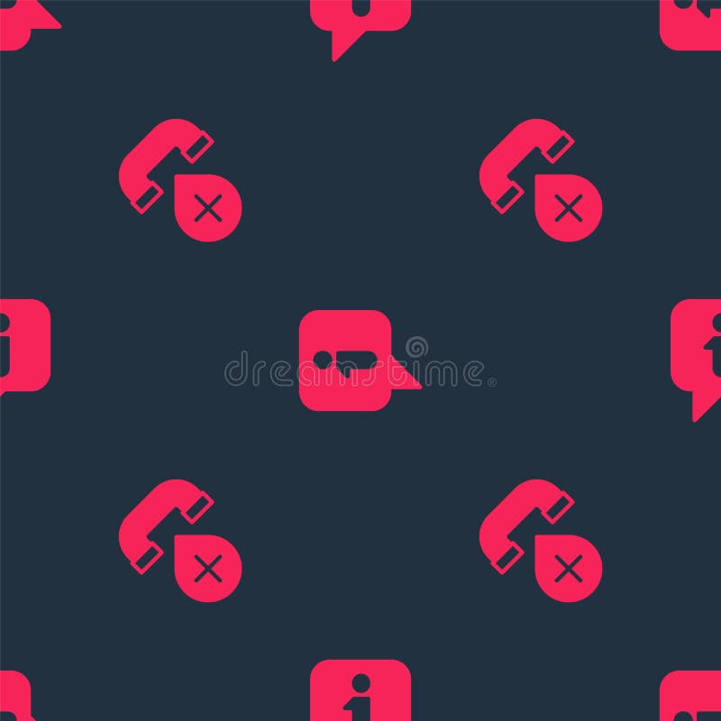 Set Declined or Missed Phone Call and Information on Seamless Pattern ...