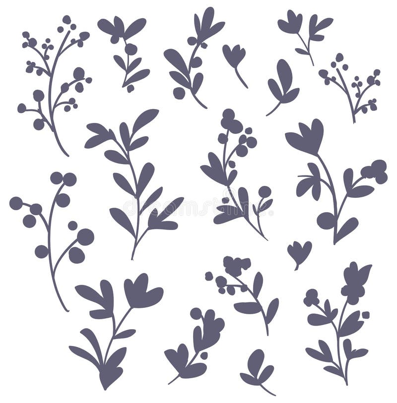 Set Decor Branches. Element for Design. Vector Illustration Stock ...