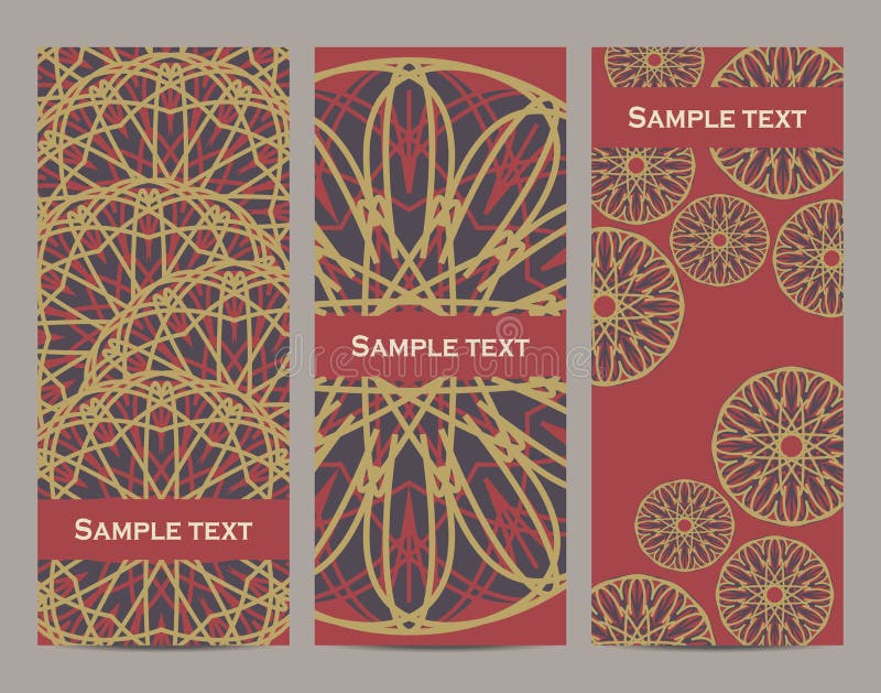 Set of decorative banners stock vector. Illustration of invitation ...