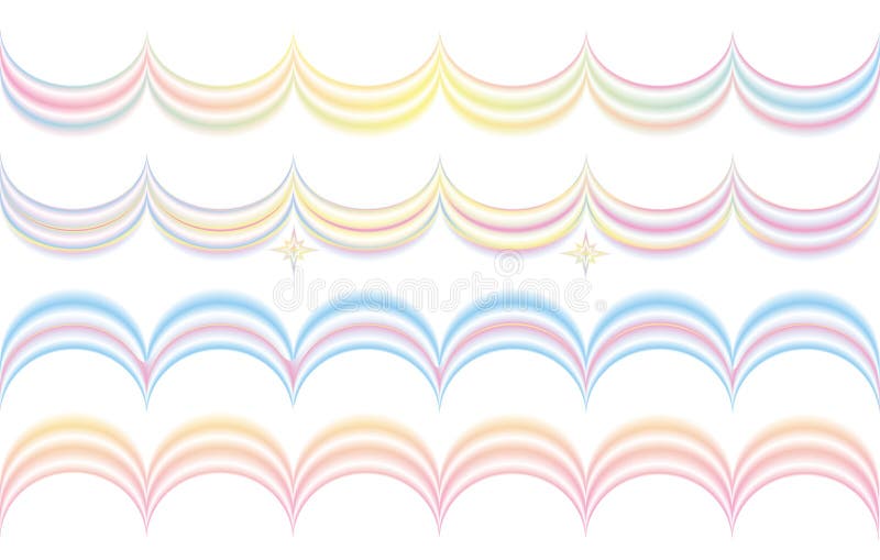 Set of Decorative Blurred Borders. Vector Illustration Stock Vector - Illustration of premium ...