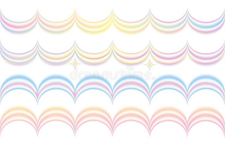 Set of Decorative Blurred Borders. Vector Illustration Stock Vector ...