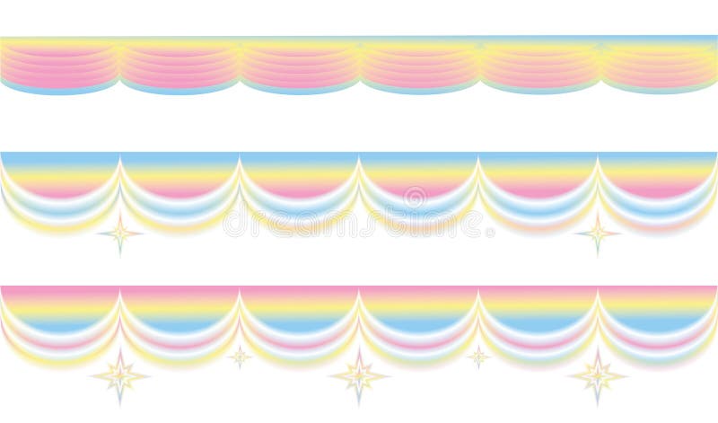 Set of Decorative Blurred Borders. Vector Illustration Stock Vector ...