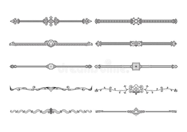 Decorative Elements Rules Stock Illustrations – 308 Decorative Elements ...