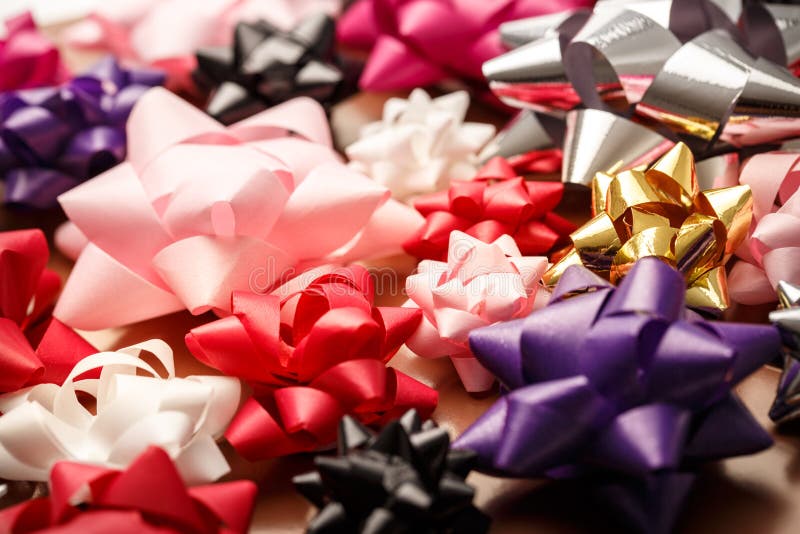 Set of decorative bows stock photo. Image of december - 60988212