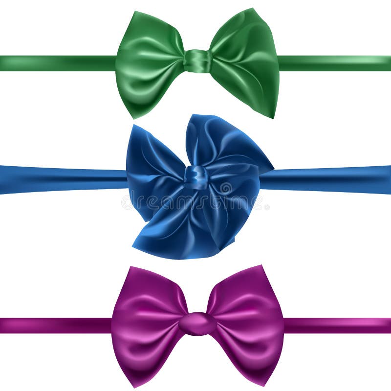 Set of decorative bows, stock vector. Illustration of holiday - 62271341