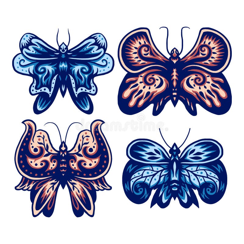 Butterfly Color Wheel stock vector. Illustration of blue - 16721759