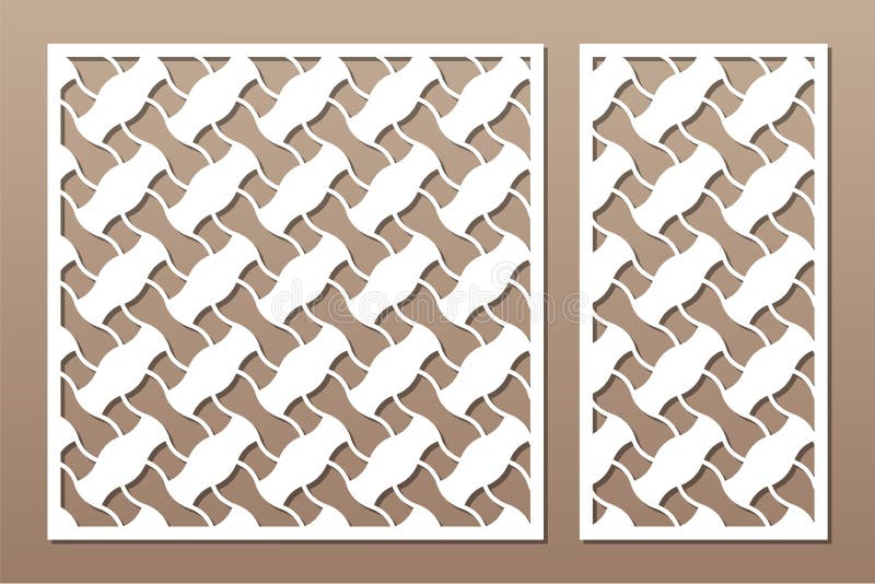 Set Decorative Card for Cutting. Linear Geometric Celtic Weaving ...