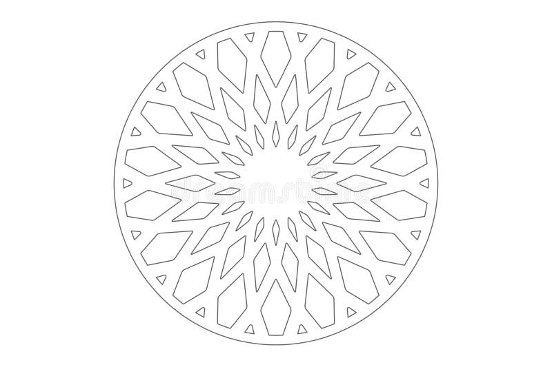 Set Decorative Circle Card for Cutting. Geometry, Line, Flower Pattern ...