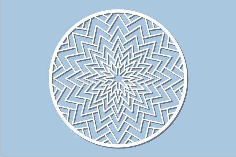 Set Decorative Circle Card for Cutting. Geometry, Line, Flower Pattern ...