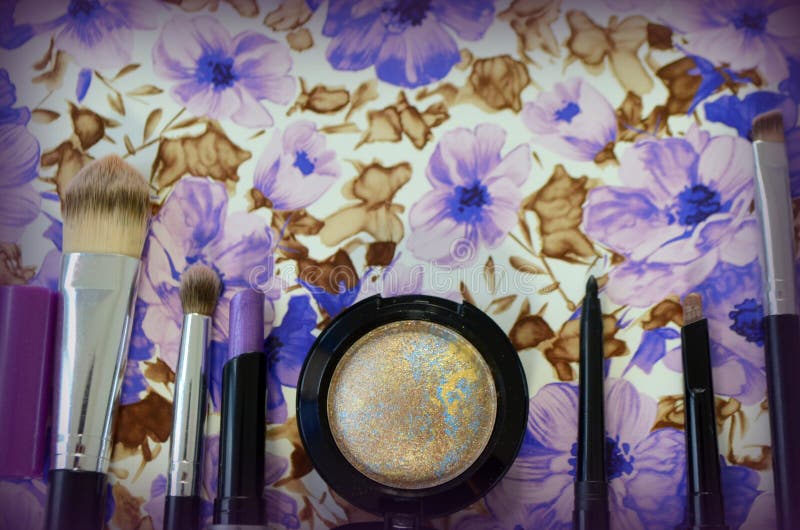 Set of Decorative Cosmetics Stock Image - Image of cosmetics, tool ...