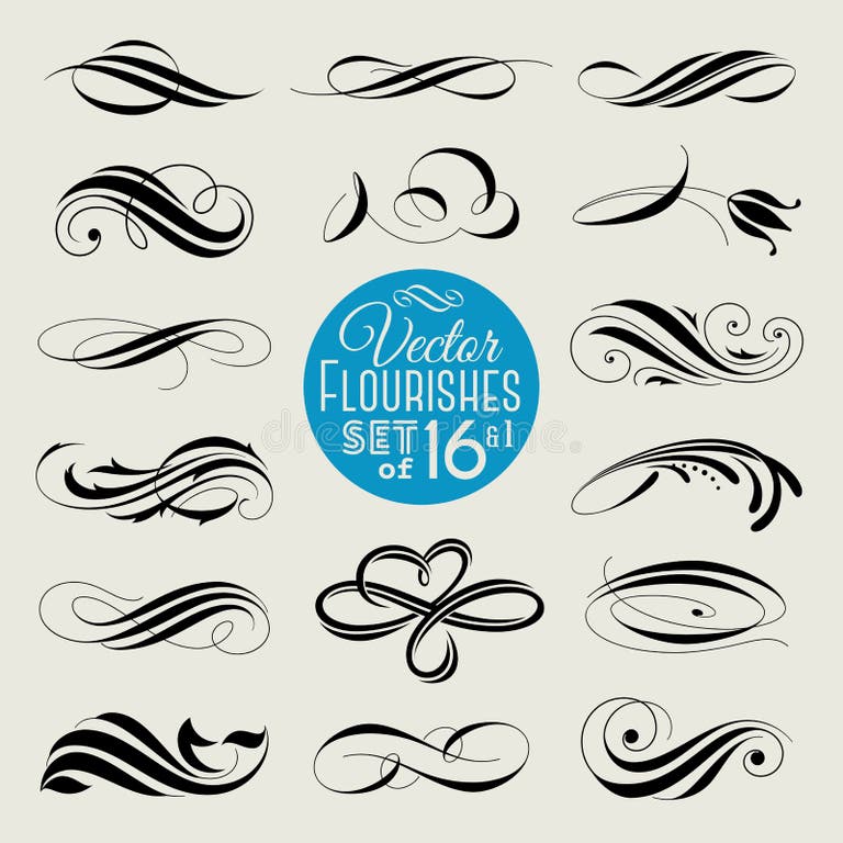 Set of Decorative Design Elements and Page Decor. Vector Illustration ...