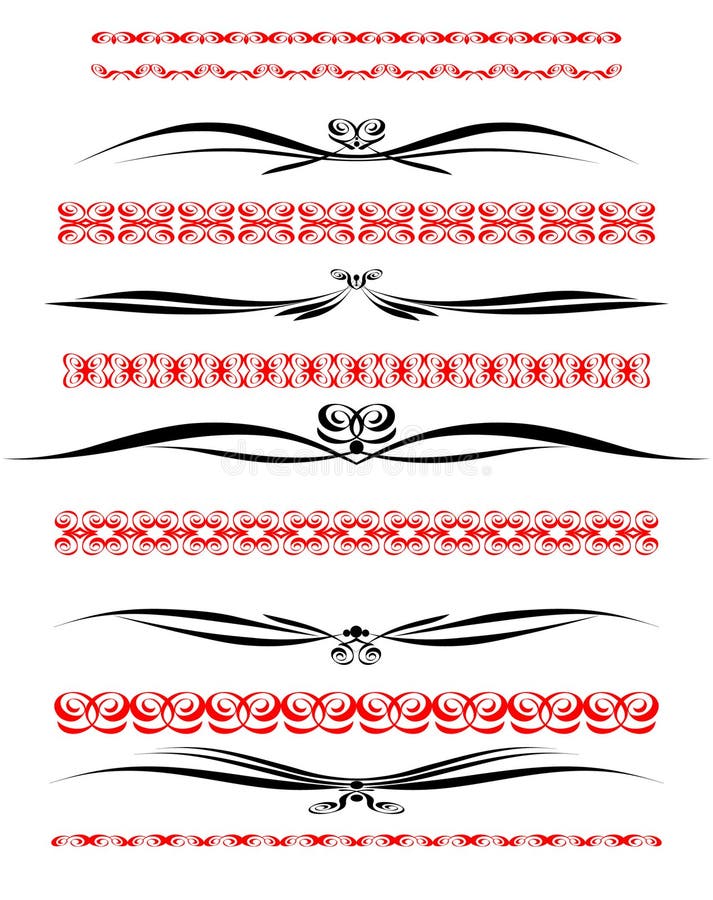 Set of decorative elements stock vector. Illustration of generated ...