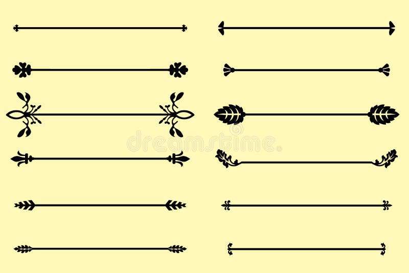 Set of Decorative Elements, Border and Page Rules Frame Stock Vector ...