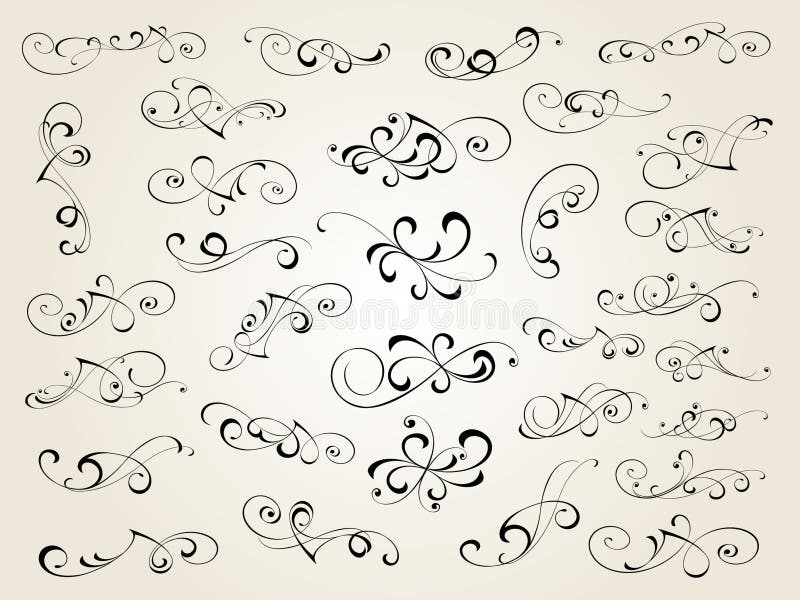 Set of Decorative Elements for Design Isolated, Editable. from the ...