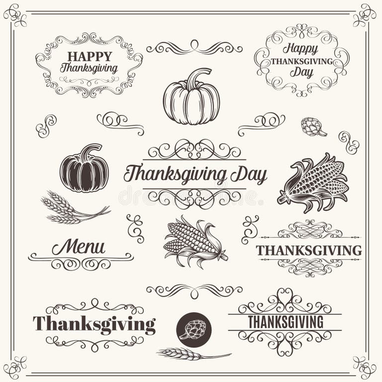 Thanksgiving Border Divider Stock Illustrations – 214 Thanksgiving ...