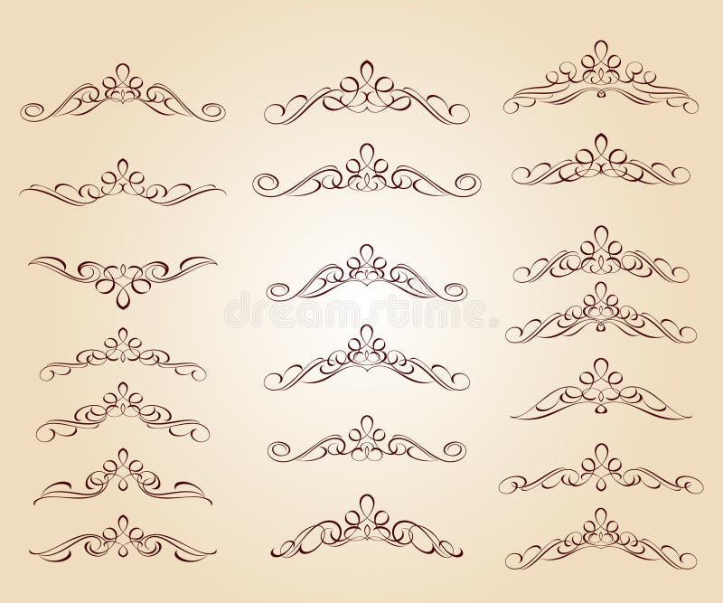 Set of Decorative Elements. Dividers.Vector Illustration Stock Vector ...