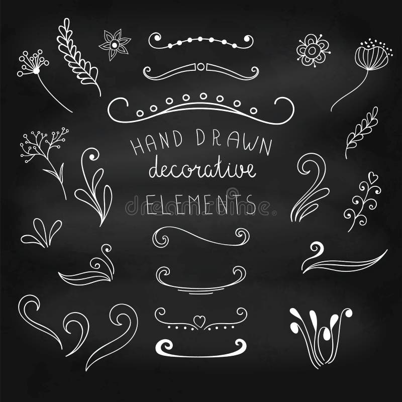 Set of Decorative Elements. Single Vector Objects. Stock Vector ...